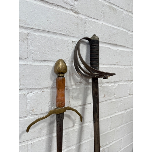 TWO SWORDS, ONE 19TH CENTURY Largest 85cm L