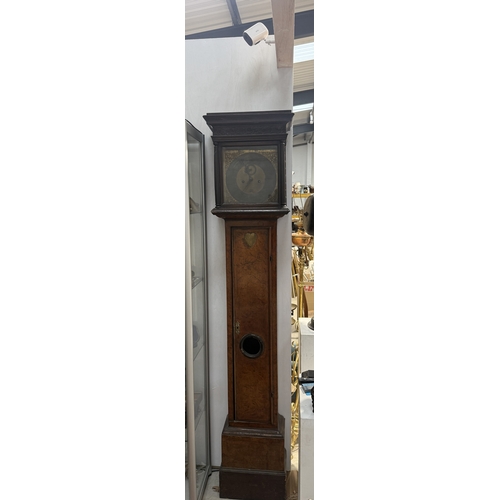 A LATE 17TH CENTURY WALNUT LONG CASE CLOCK OF NARROW PROPORTIONS The ...