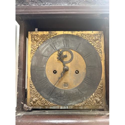 A LATE 17TH CENTURY WALNUT LONG CASE CLOCK OF NARROW PROPORTIONS The ...