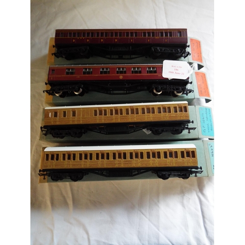 A Mainline 37109 LMS Composite coach, a Hornby HR433 LMS Composite ...