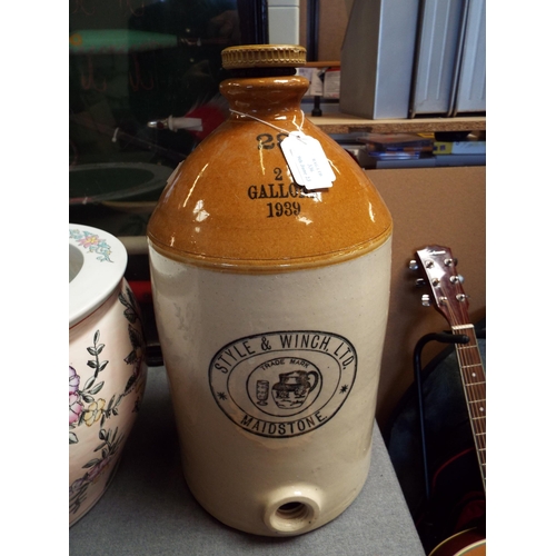 A stone-ware flagon 'Style & Winch Ltd, Maidstone'