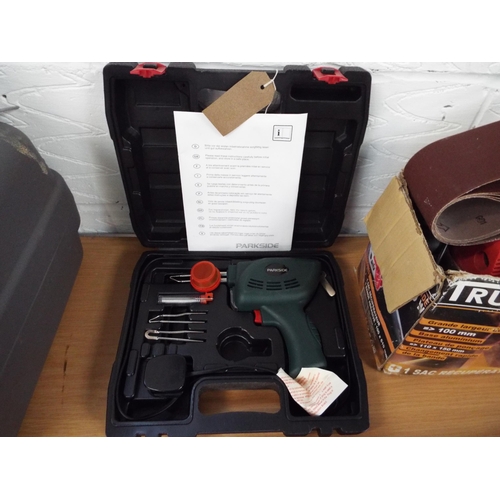 A boxed Parkside soldering gun