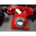 A vintage GPO red Bakelite telephone A/F