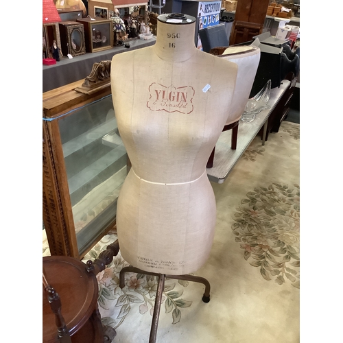 A vintage dressmakers dummy label Yugin and Sons Ltd