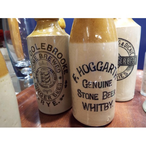 A selection of ginger beer bottles to include 'B R Phillips', 'W E ...