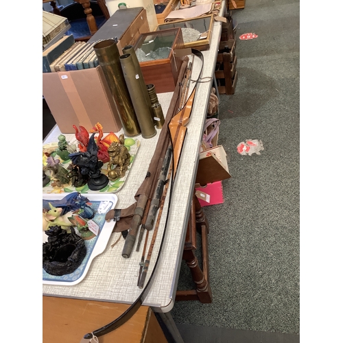A vintage Canadian hunting long bow