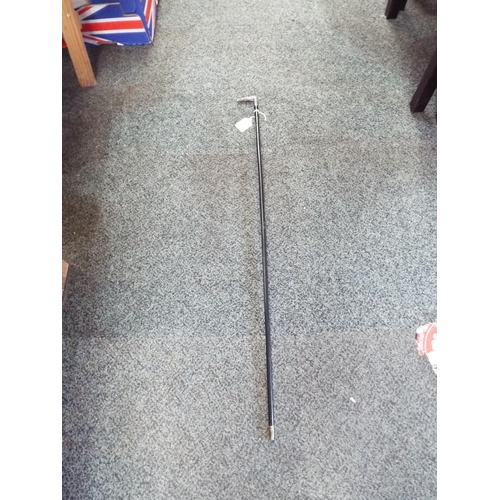 A London silver topped walking cane