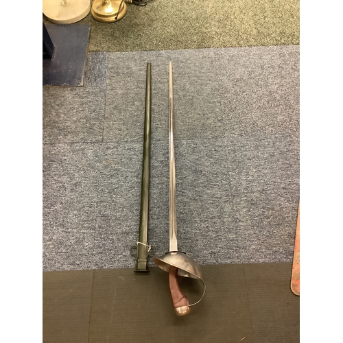 A replica 1908 pattern cavalry sword