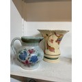 A Devon Pottery vase having floral decoration together with Scottish ...