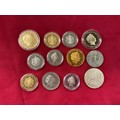 A selection of commemorative coins