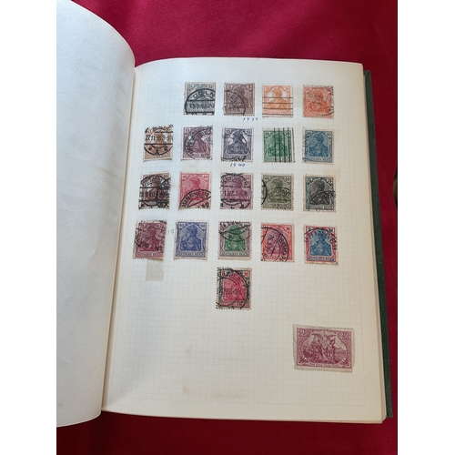 An album housing a collection of used Germany stamps