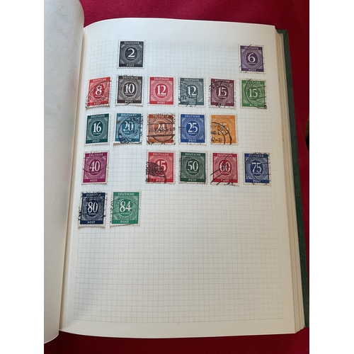 An album housing a collection of used Germany stamps