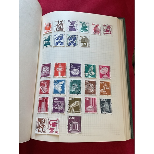 An album housing a collection of used Germany stamps
