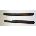 2 Ainu Wooden Ikupasuy Cermonial Libation Sticks/Moustache Lifters ...
