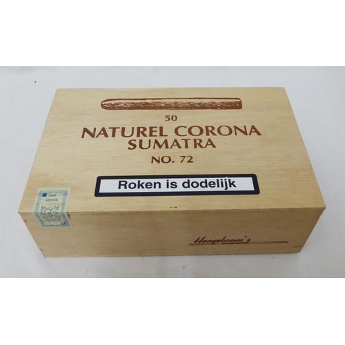 Box Sealed 50 Natural Corona Sumatran Cigars no.72 from Hoogeboom's