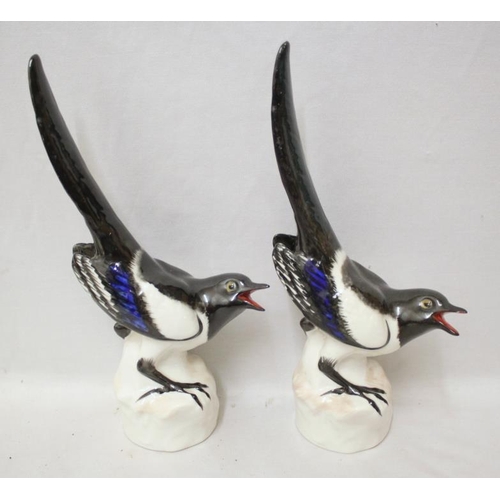 2 Russian Magpie Ornaments approx. 10"H