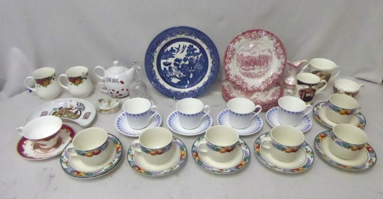 Churchill Willow Pattern Plate, Tiemshan cups & saucers, Diana ...