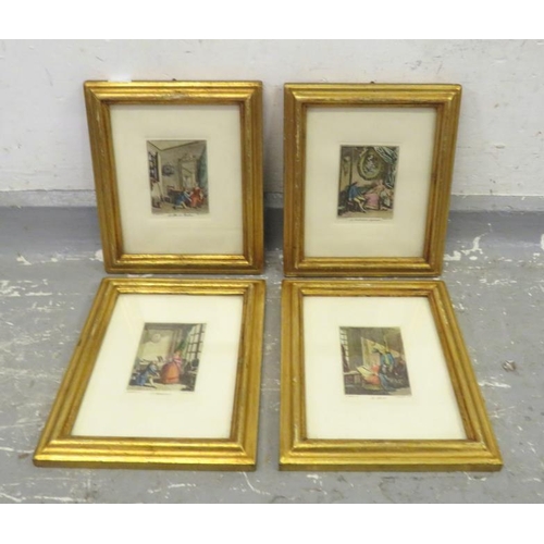 4 Small Framed Prints, interior scenes