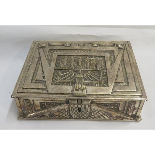 Art Nouveau Casket, circa 1900 Erhard & Sohne, silver plated with ...