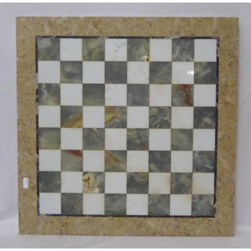 Heavy Marble & Granite Chess Board approx. 50cm square