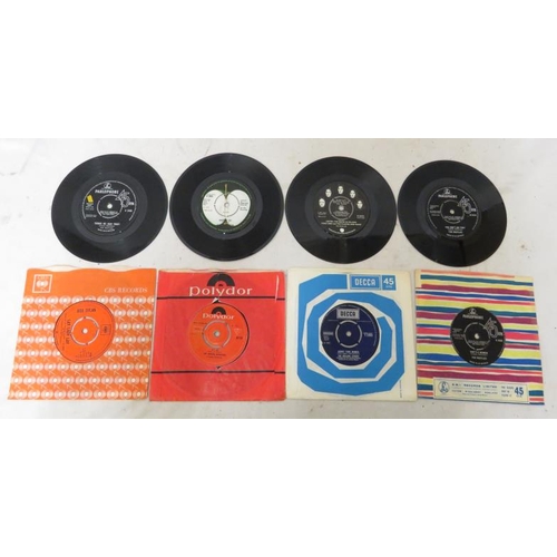 45s Vinyl Records incl. Beatles I Feel Fine, Hard Days Night, Can't Buy ...