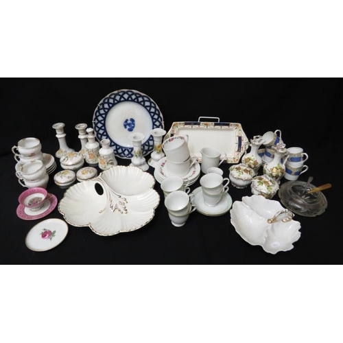 Ceramic Dressing Table Sets, coffee cans, blue & white plate, trefoil ...