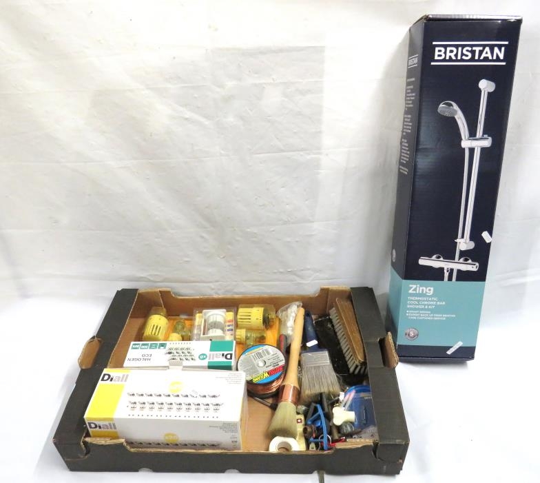 Bristan Zing Thermastatic Cool Chrome Bar & Shower kit, copper wire for ...