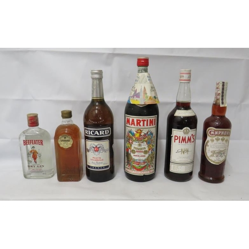 Bottles of Spirits incl. Beefeater Dry Gin 35cl, Russian Hactonka ...
