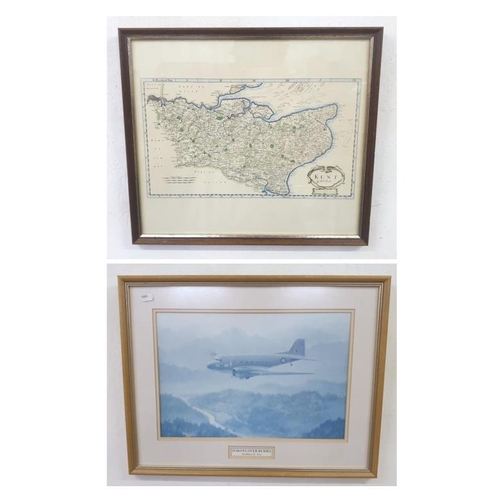 M/f/g Print Dakota over Burma Geoffrey E Lea approx. 40cm x 27cm & M/f ...