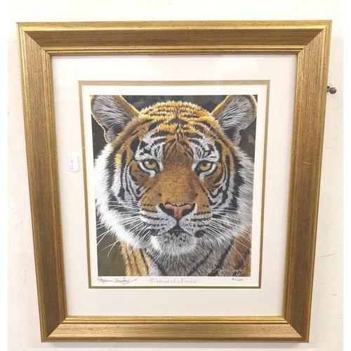 M/f/g Print Portrait of a Prince 843/850, tiger, signed to margin ...