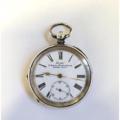 Acme H Samuel Manchester Swiss Made lever pocket watch, secondary ...