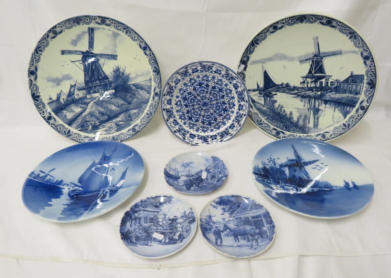 Blue & White Dutch Plates, Tersteeg by Delft, Royal Porcelain Indian ...