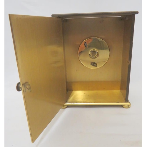 Garrard Swiss Movement Mantel Clock in brass case with bar numerals ...