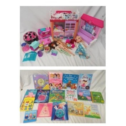 Children's Toys & Books incl. pink helmet, Elsa frozen doll, Barbie ...