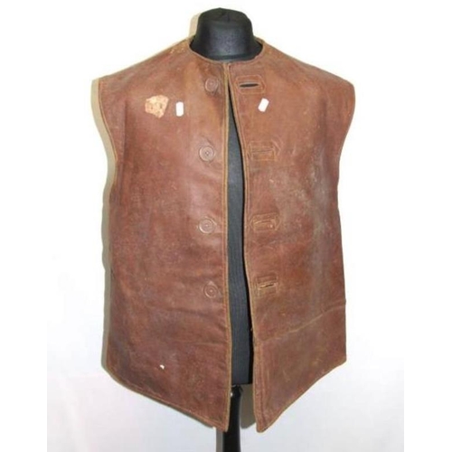 Mens Leather Look Jerkin size L, Mens Leather Army? Jerkin with khaki ...