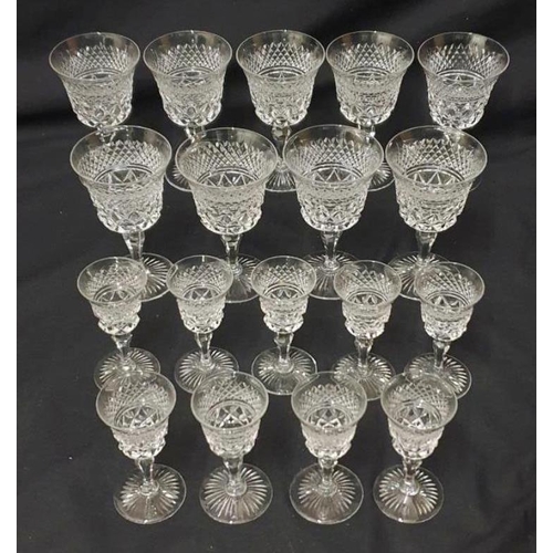 Set of 9 Vintage Stuart Crystal Cut Glass Liqueur glasses & 9 sherry ...