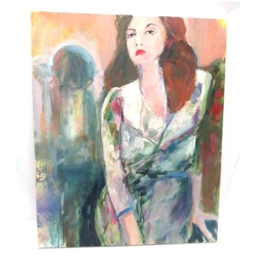 Acrylic & Oil on Canvas 'Starlet' by Isabel Fallow, 62cm x 76cm