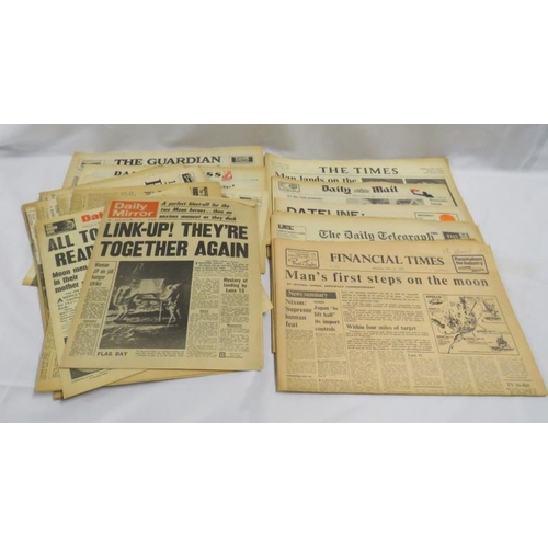 British Newspapers from the 1960s incl. Moon Land on the Moon Perfect ...