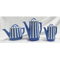 Blue & White Sarreguemines Foxtrot Decorated Tea Set incl. teapot ...