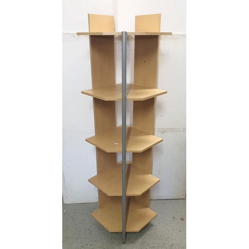 Blonde Wood Effect Shop Fitting Style Display Stand, 5 shelves with ...