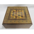 Tonbridge Ware Box with stacking cubes to lid approx. 15.5cm x 15.5cm x ...