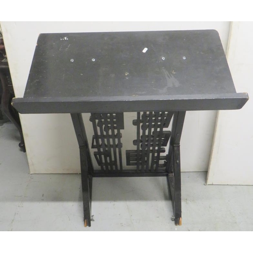 Ebonised Music Lectern/Stand with carved musical notes approx. 76cm W x ...