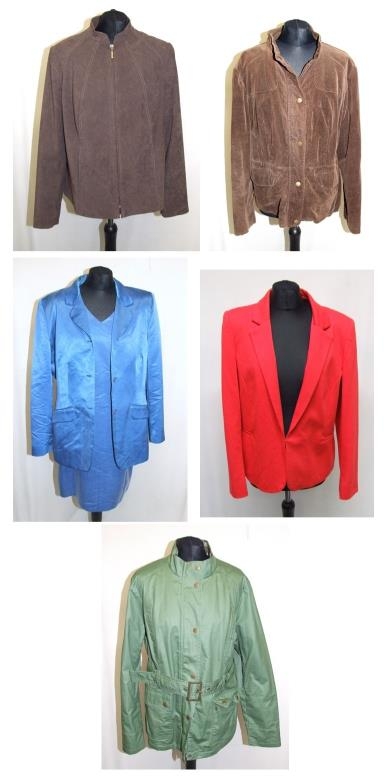 Ladies BHS Blue Satin Dress & Matching Jacket size 16, BM Brown zip ...