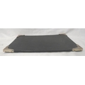 Silver Mounted Desk Tray, black vinyl finish, baize base approx. 44cm x ...