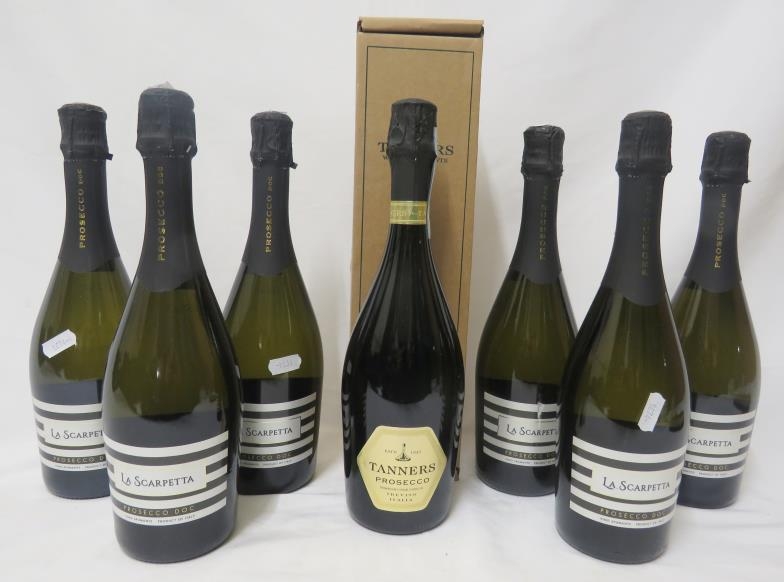 6 Bottles of La Scarpetta Prosecco & Tanners Wine Merchants boxed ...