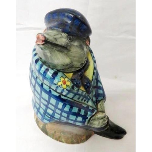 David Sharp Rye Pottery Rat seated upon a rock Wind in the Willows ...
