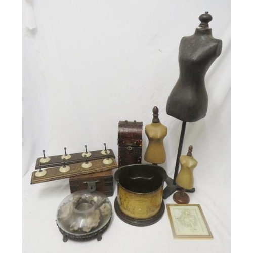 Miniature Mannequins, storage boxes, coat hooks, single handled 2 ...