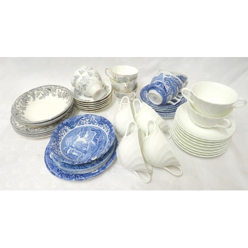 Spode Italian Design set of 3 cups, 3 saucers, 4 tea plates, bowl, 4 ...