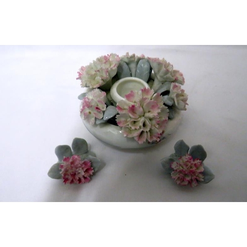 Royal Doulton Carnation Posy Set of candlesticks & 2 striker/match ...