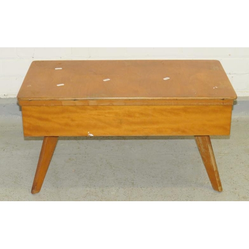 Mid Century Style Work Table with lift up lid on splayed supports ...